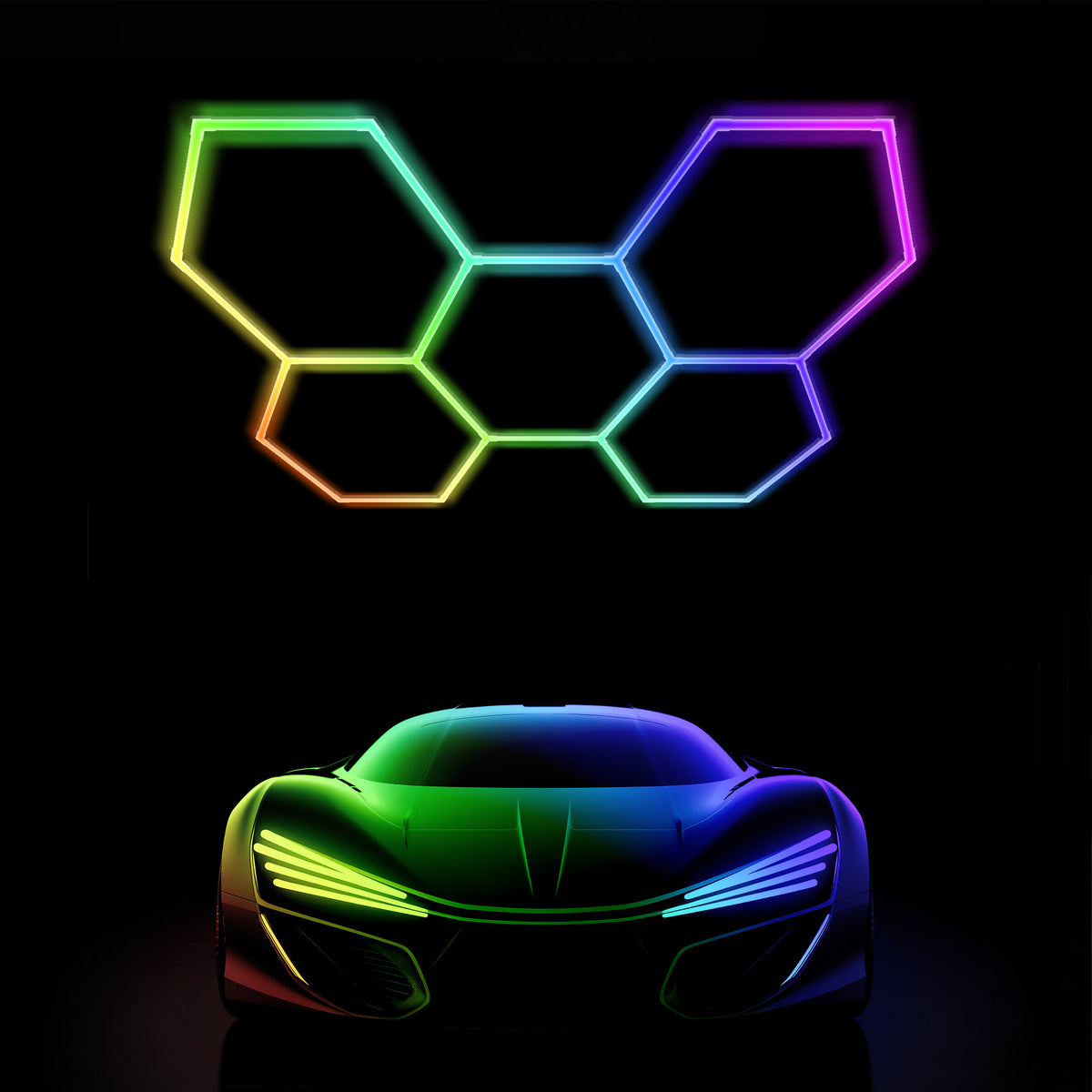 Color RGB LED Hexagon Lights 5 Hex – Voltleds